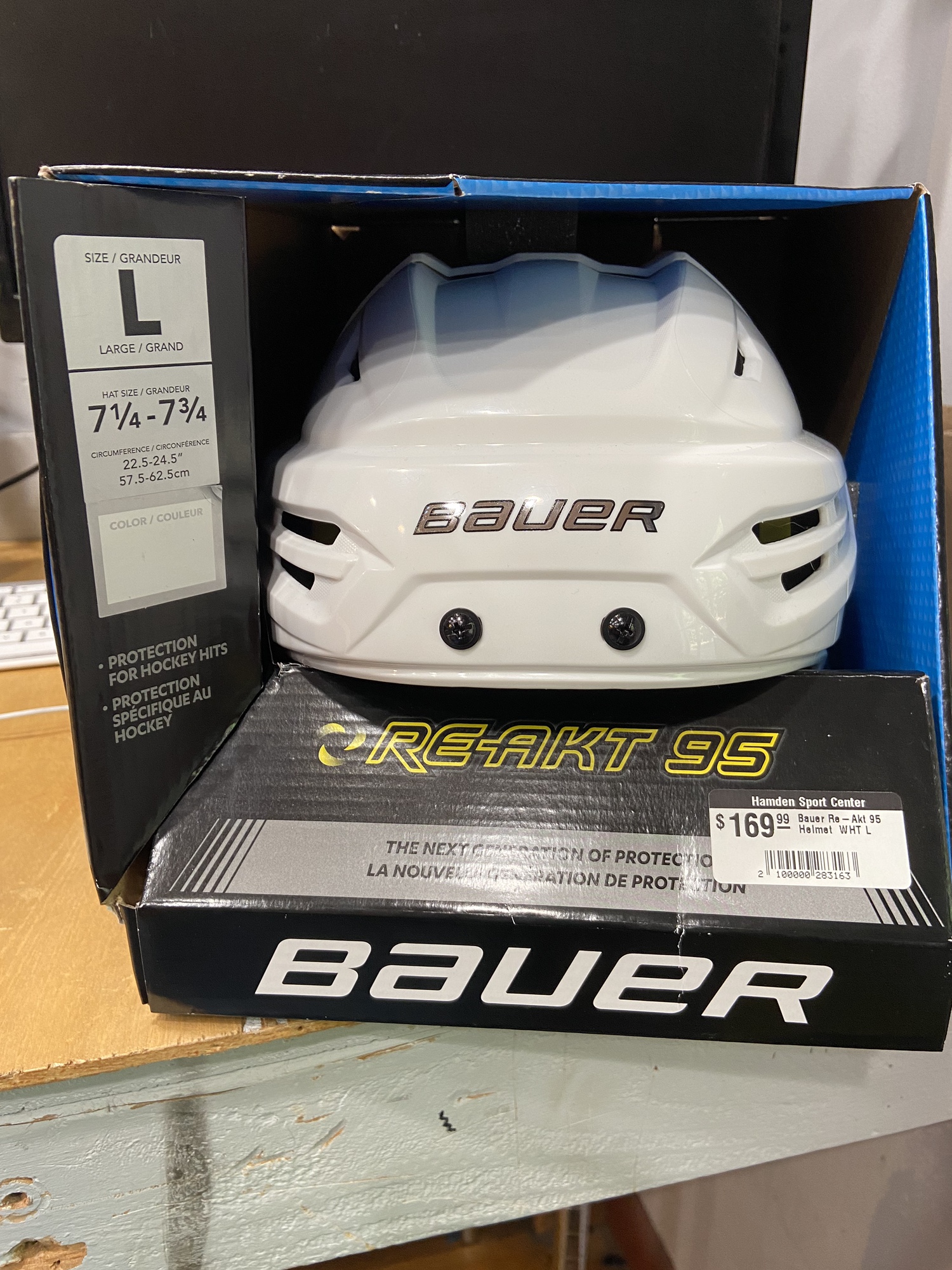 Bauer Re-Akt 95 Helmet White size large | SidelineSwap