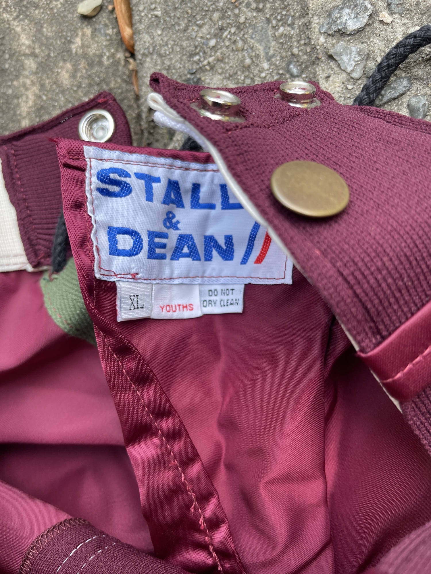 Stall & Dean hockey pant shell maroon shiny Mens small like new YOUTH ...
