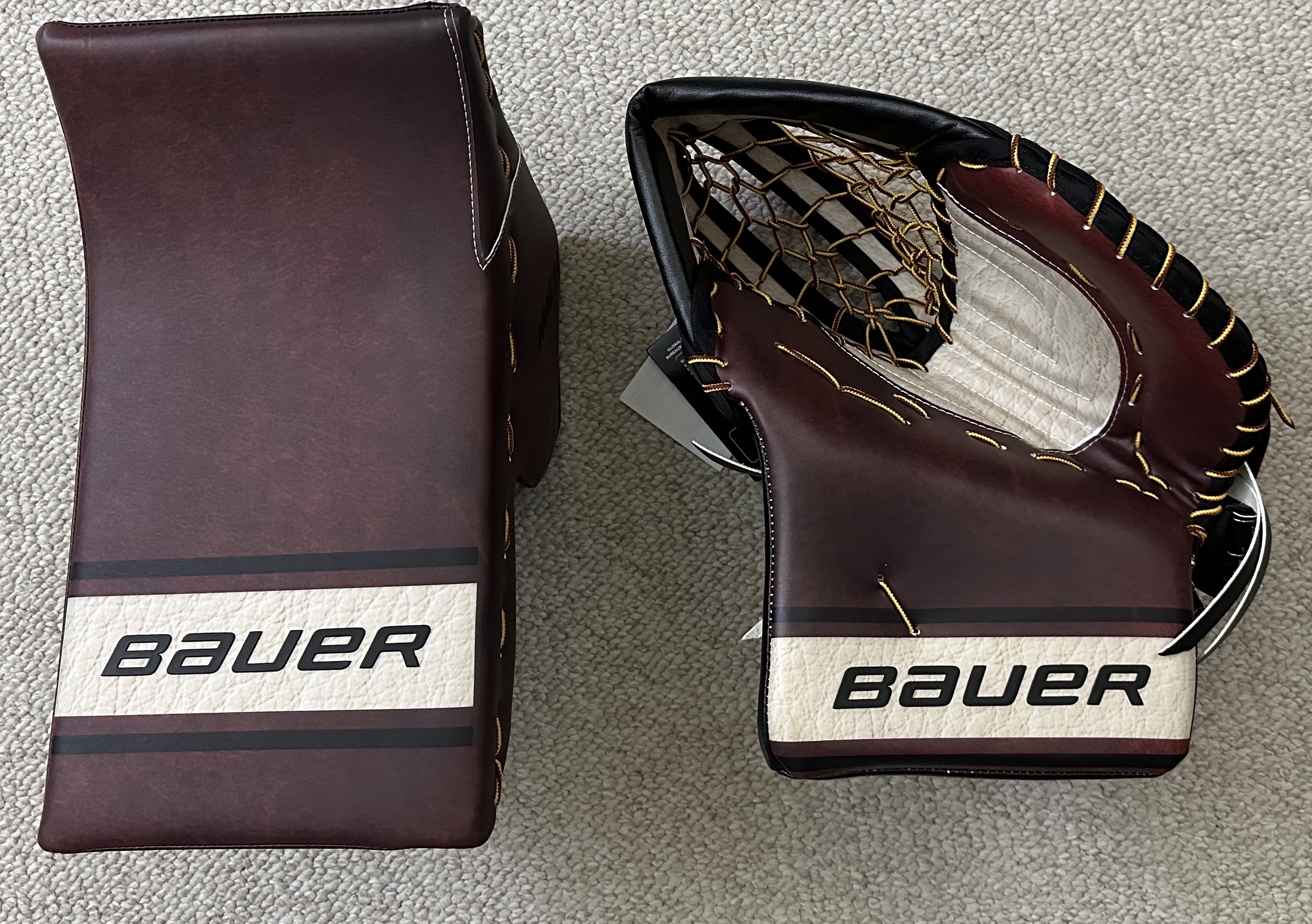 New Regular Bauer Mach Blocker and Hyperlite Catch Glove - set ...