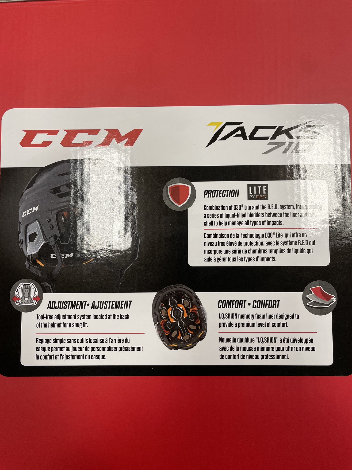 CCM Black Tacks 710 Large combo helmet | SidelineSwap