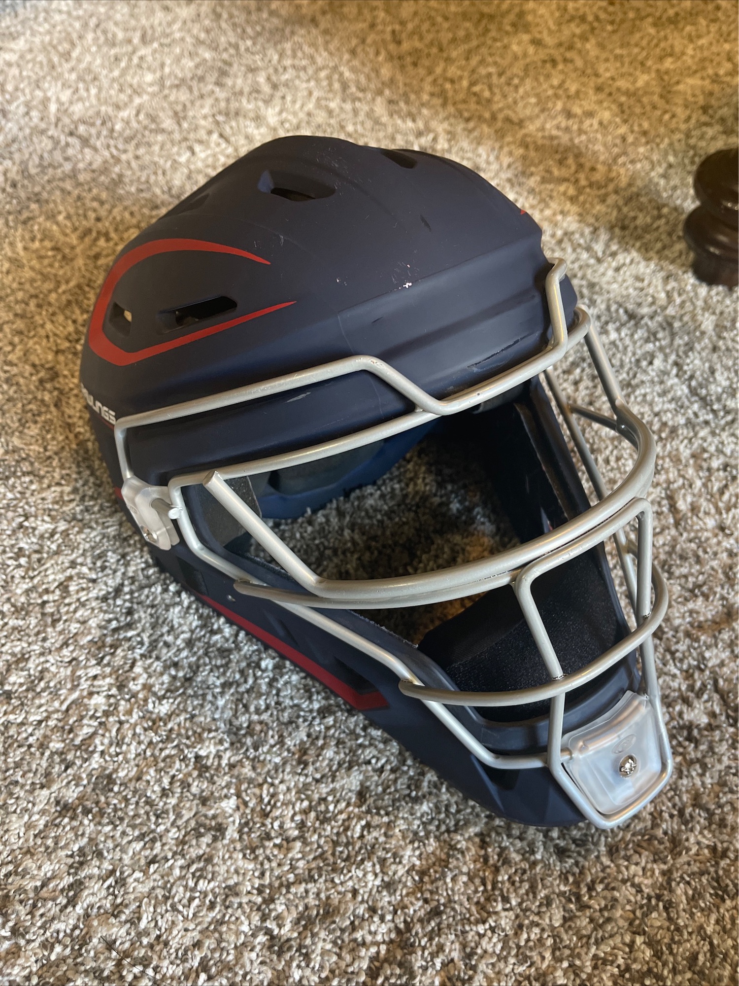 Rawlings | Velo 2.0 Catcher's Helmet | Baseball | Junior Red/Scarlet ...
