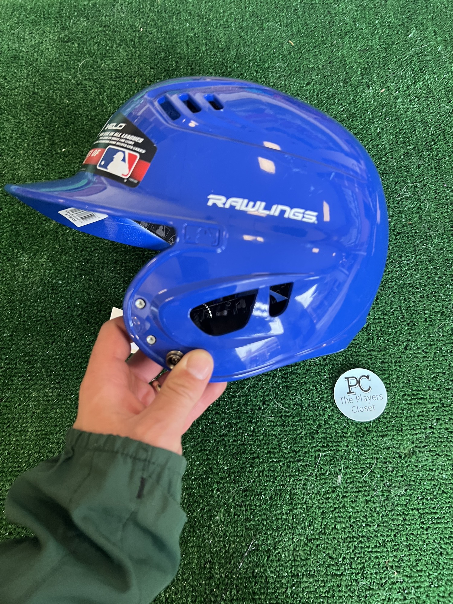 Sr Fits - 6 7/8 - 7 5/8 Rawlings Velo blue Batting Helmet | SidelineSwap