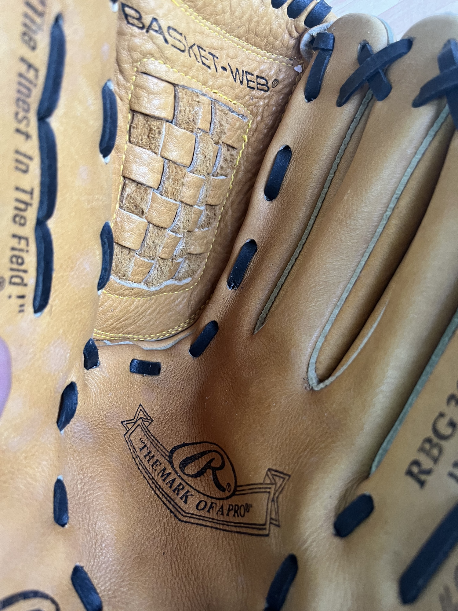 Rawlings Leather Baseball Softball Glove RBG 36 TT 12 1/2" Brown Tan ...