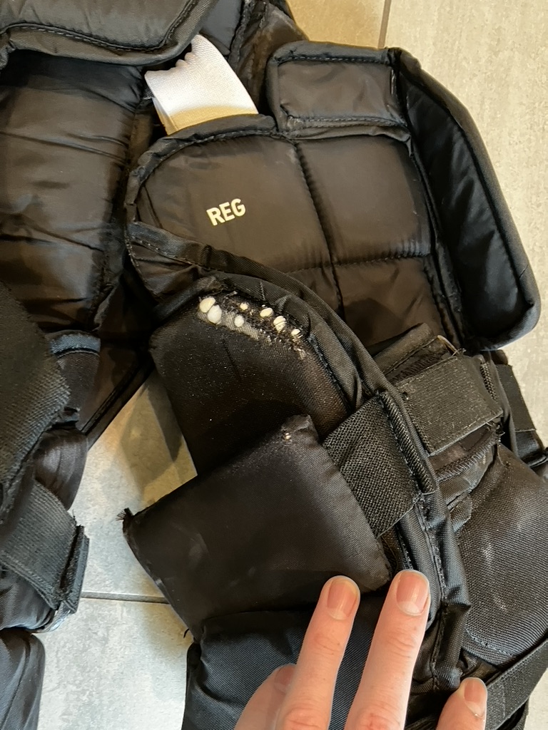 Used Large/Extra Large CCM AB Pro Goalie Chest Protector Pro Stock ...