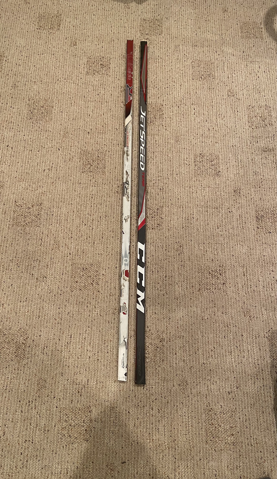 Broken 2-Pack CCM Jetspeed Team & RBZ Speedburner LTE Stick Shafts | SidelineSwap