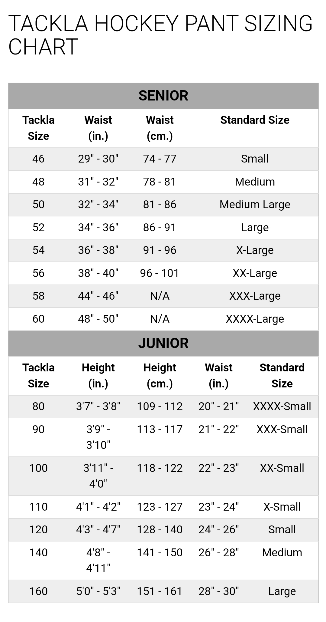 Junior New Small Tackla Hockey Pants Black | SidelineSwap