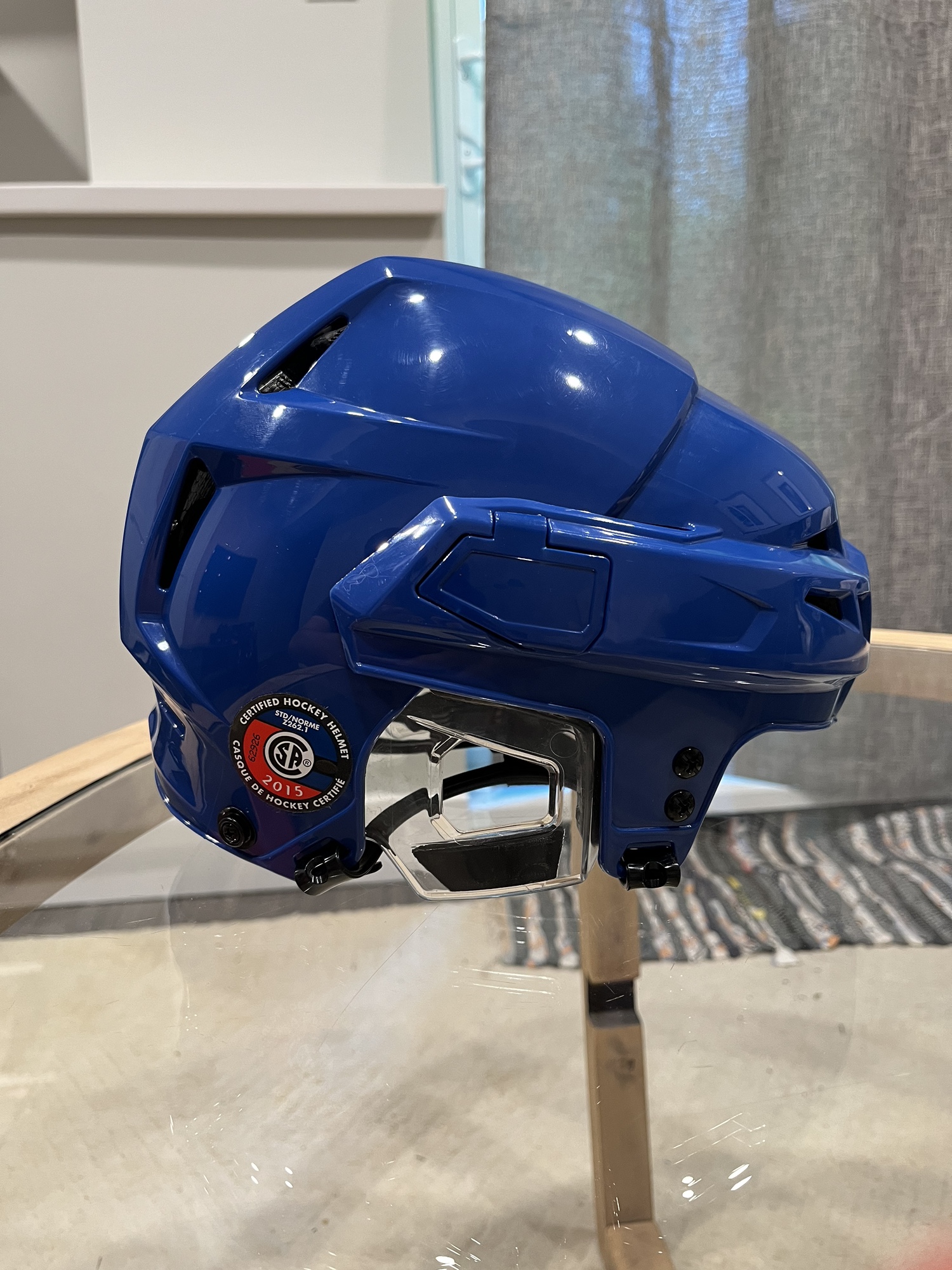 New CCM V10 Helmet Pro Stock Blue Vancouver Canucks | SidelineSwap