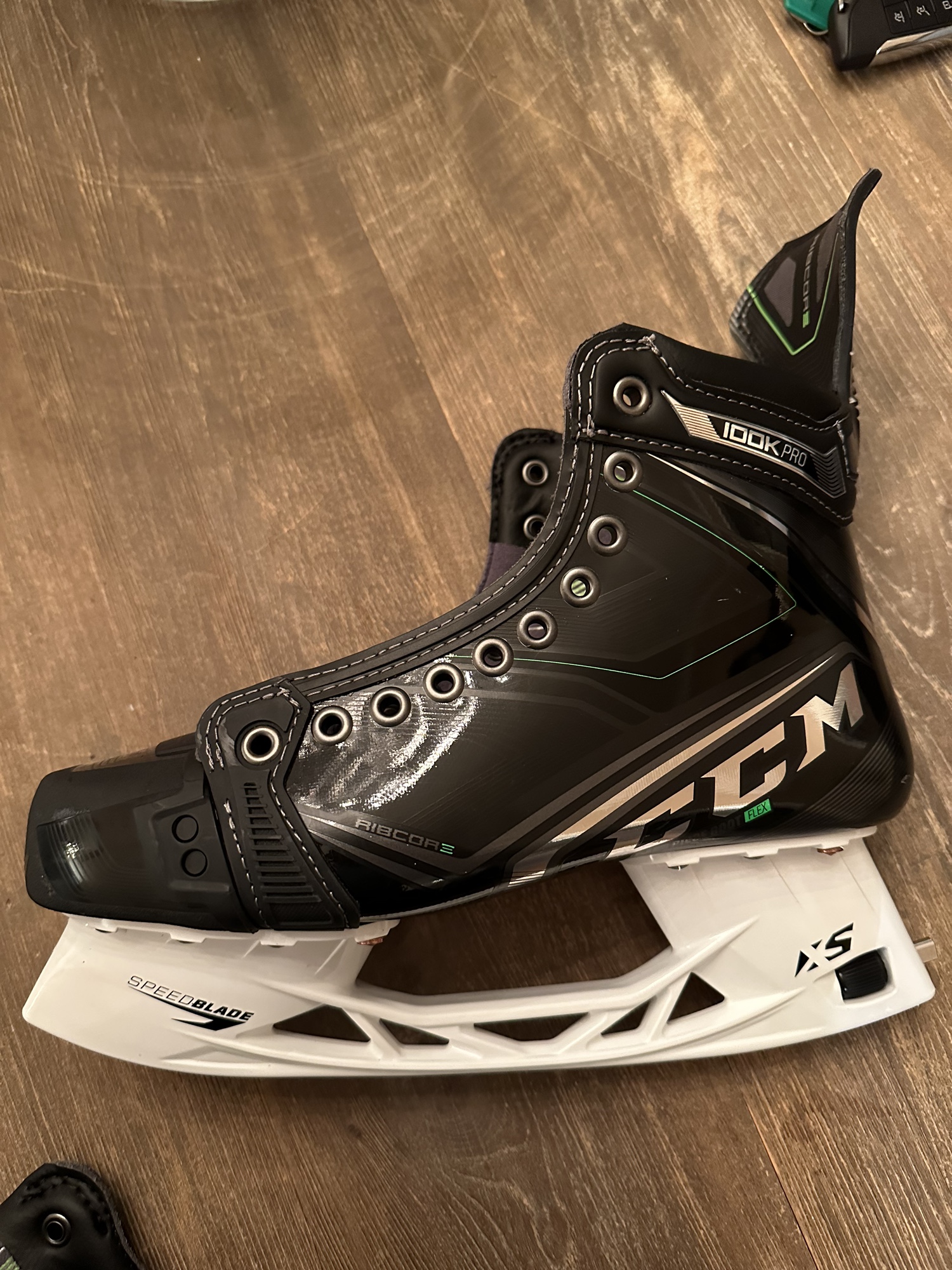 New CCM Regular Width Size 8.5 RibCor 100k Pro Hockey Skates | SidelineSwap