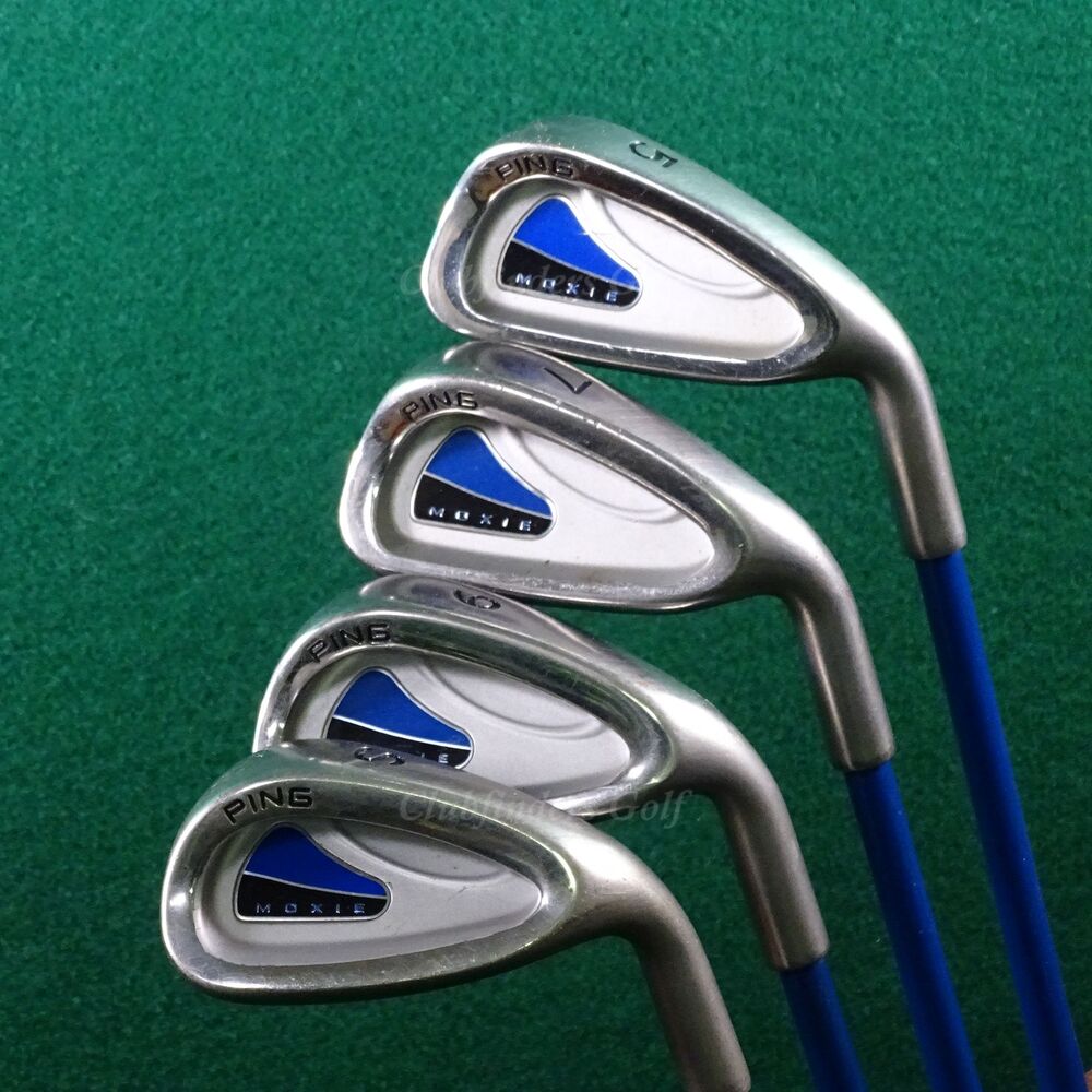 JUNIOR Ping Moxie Driver, Fairway, 5, 7, 9, SW & Putter 7-Piece Club ...
