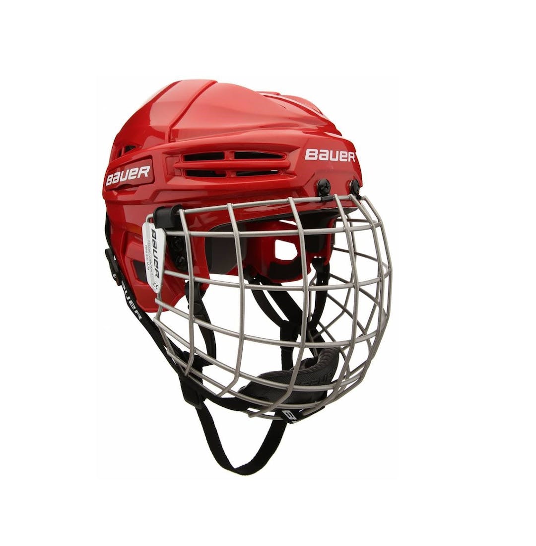 New Bauer Ims 5.0 Helmet Combo Red Medium | SidelineSwap