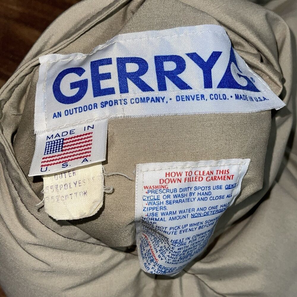 Vintage Gerry Reversible Puffer Vest Mens Size XL Brown Snap Goose Down 80s 90s | SidelineSwap