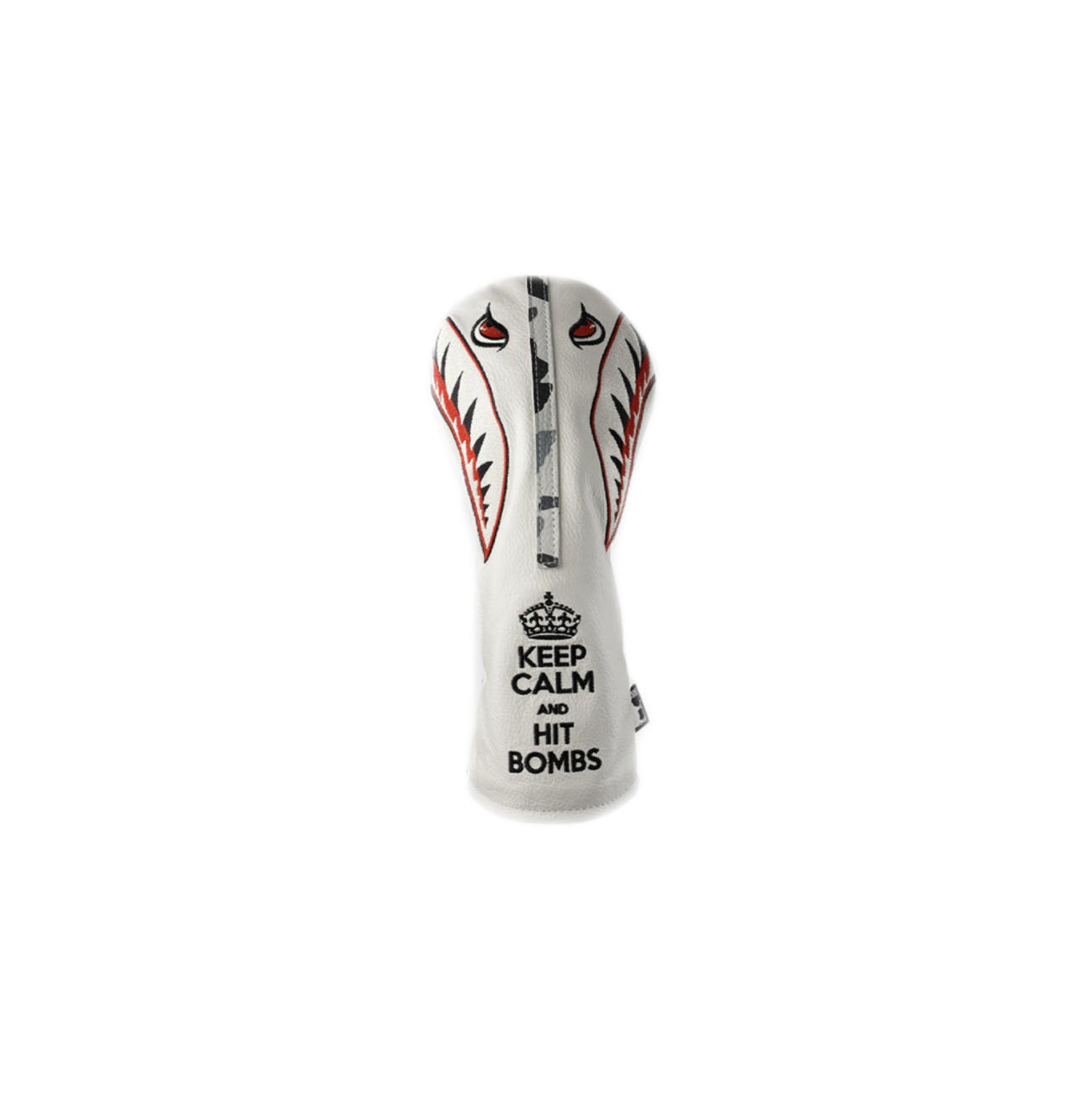 NEW Dormie "Keep Calm & Hit Bombs" White Luxury Premium Leather Driver ...