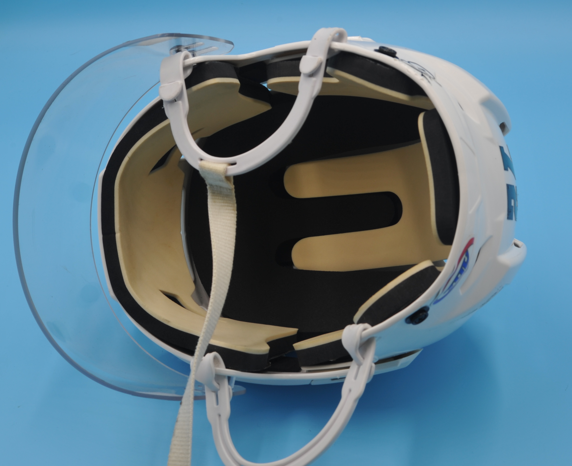 San Jose NHL Game-Used CCM White #72 Chaz Reddekopp Helmet Pro Stock ...