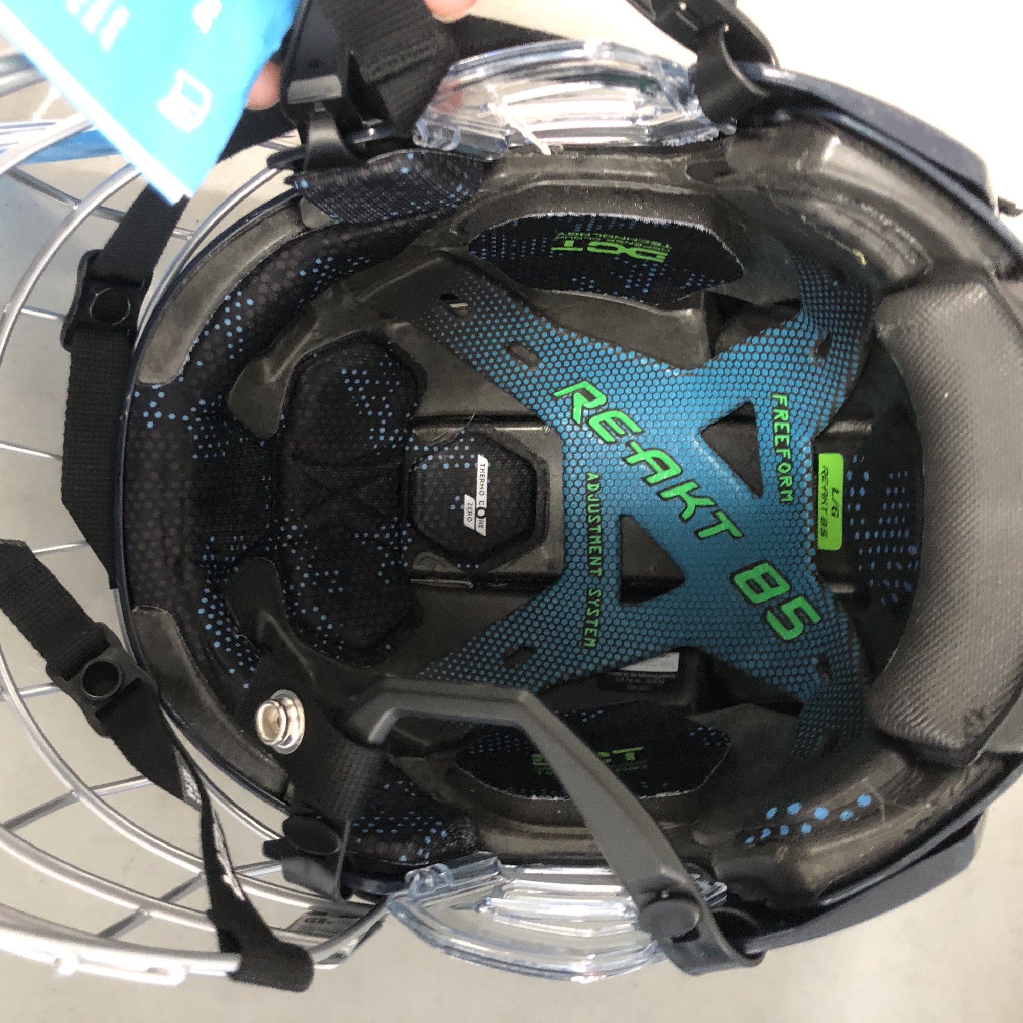 NEW Bauer Re-Akt 85 Senior Large Blue Helmet Combo | SidelineSwap