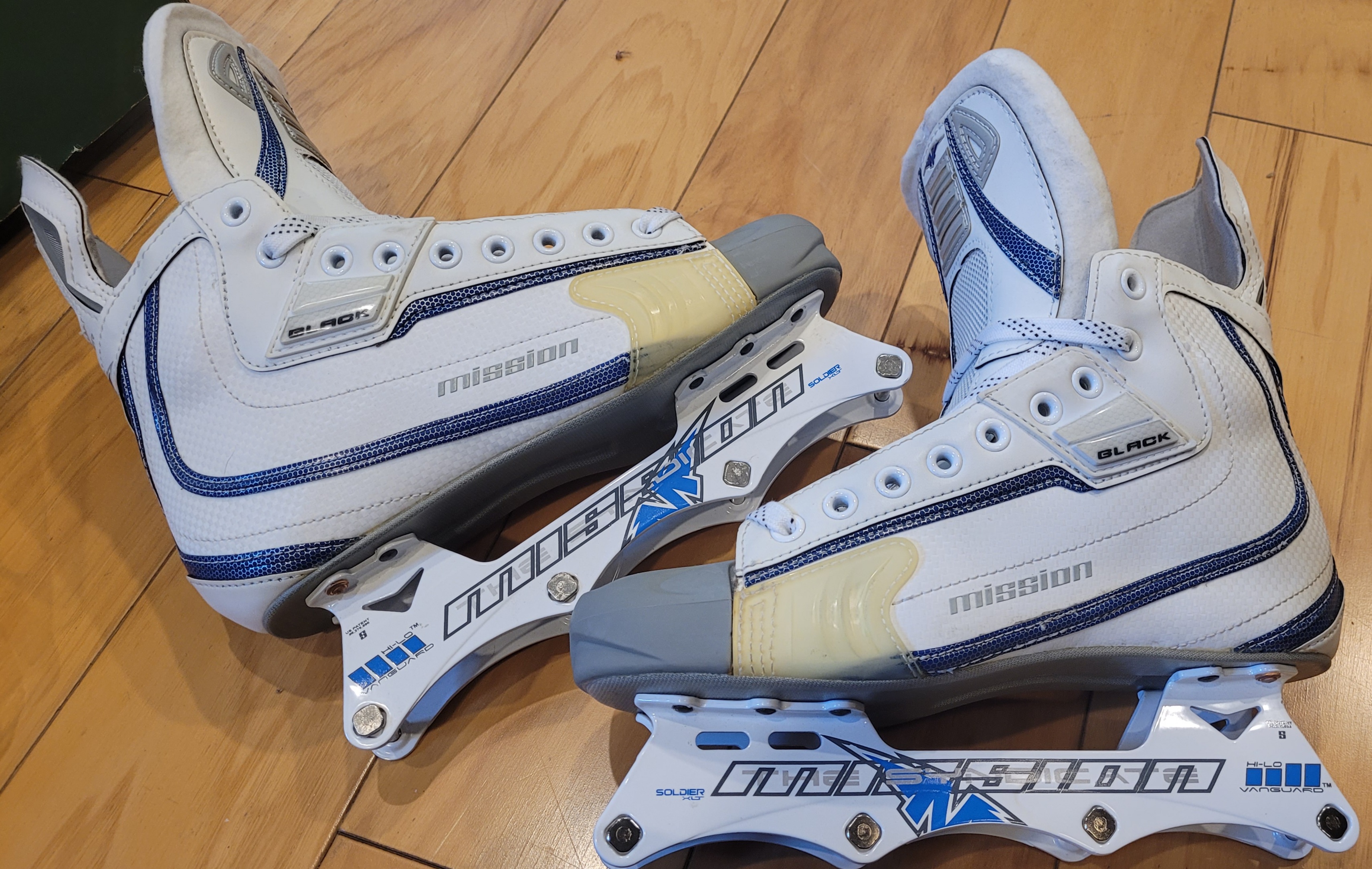 New Mission Soldier Black Size 8D Inline Roller Hockey Skates ...