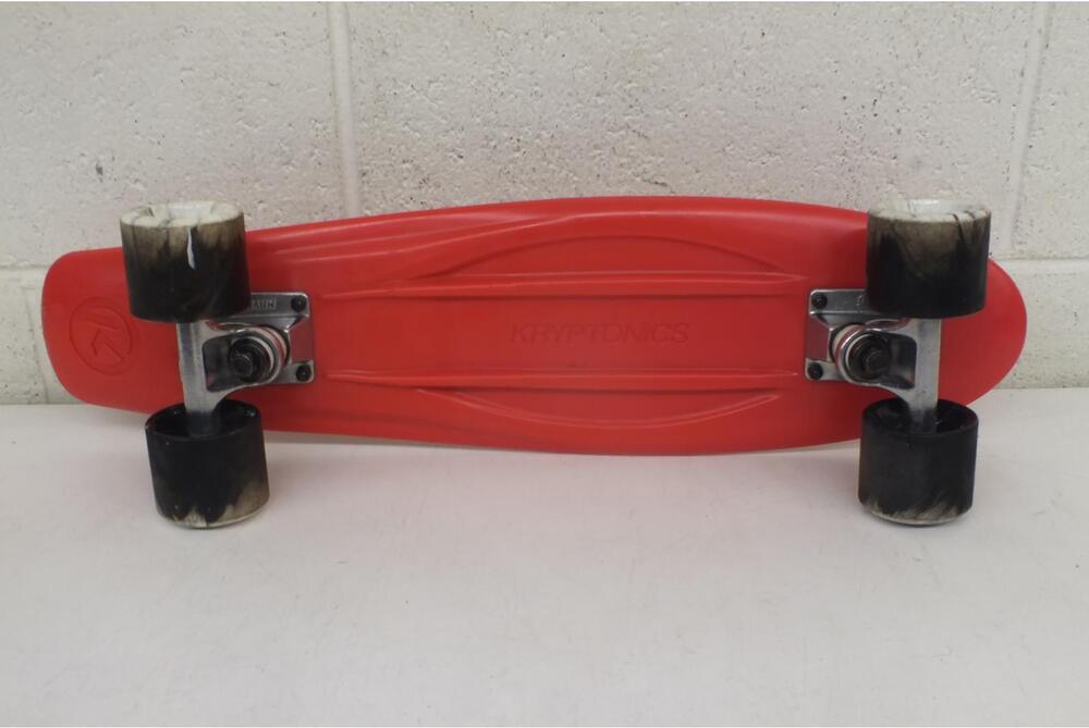 Kryptonics Classic Torpedo Red Plastic Retro 70s-Style Skateboard ...