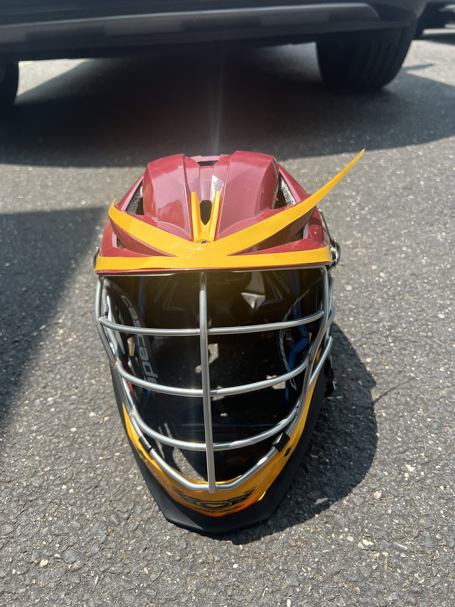 Cascade XRS Helmet Maroon And Gold Colorway | SidelineSwap