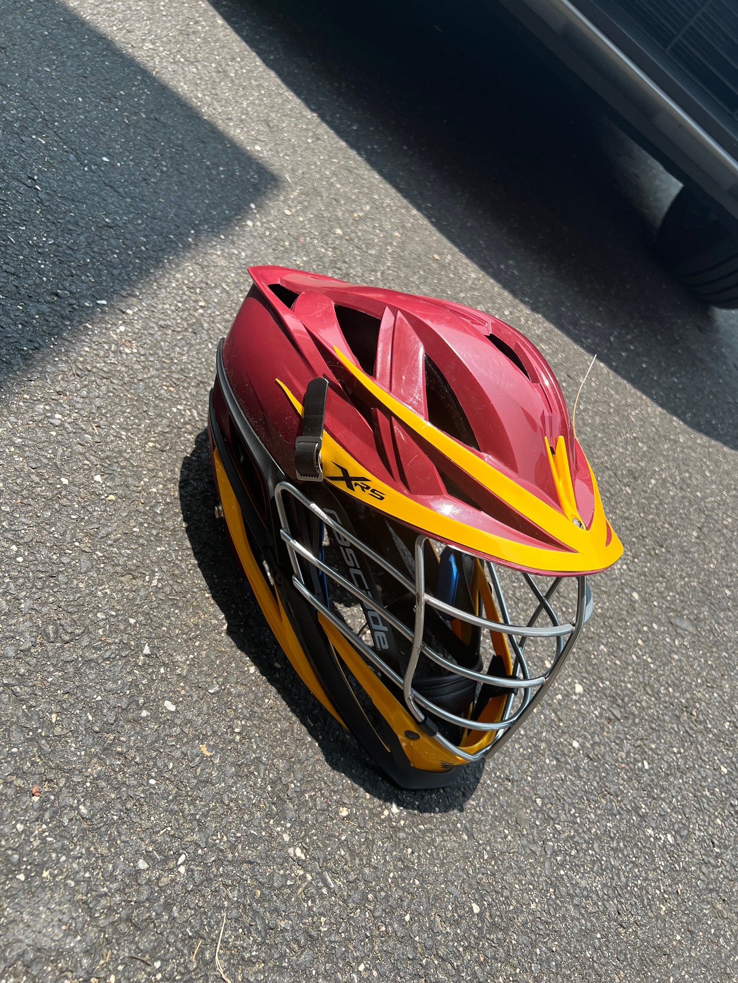 Cascade XRS Helmet Maroon And Gold Colorway | SidelineSwap