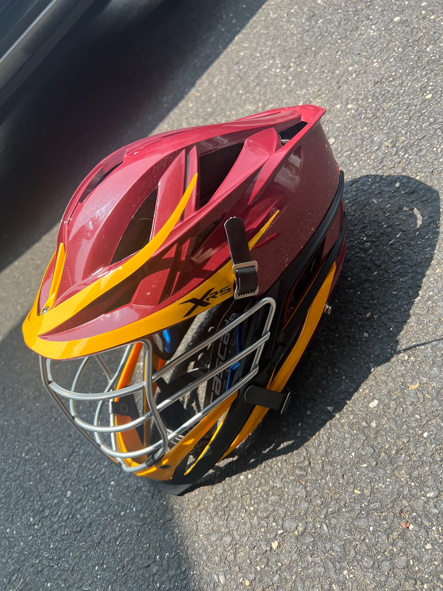 Cascade XRS Helmet Maroon And Gold Colorway | SidelineSwap