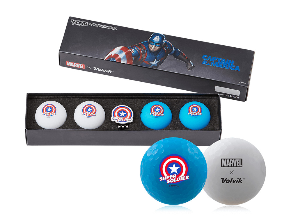 Volvik Marvel Limited Edition Marvel Golf Ball Gift Packs - Captain ...