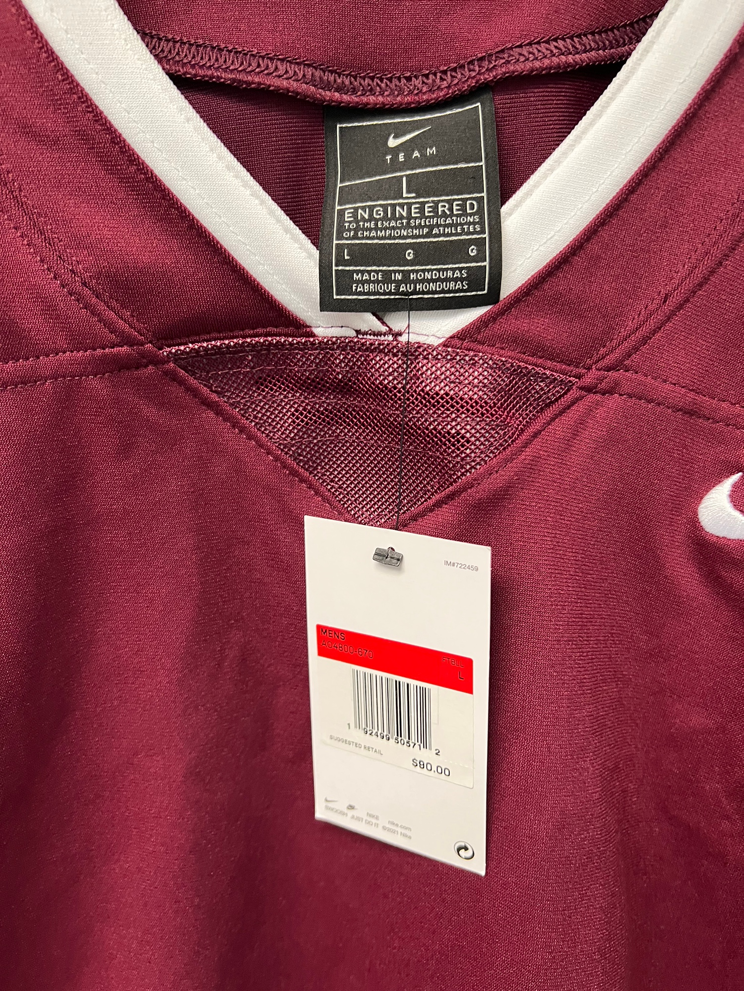 New Nike Vapor Untouchable Maroon Football Jersey | SidelineSwap