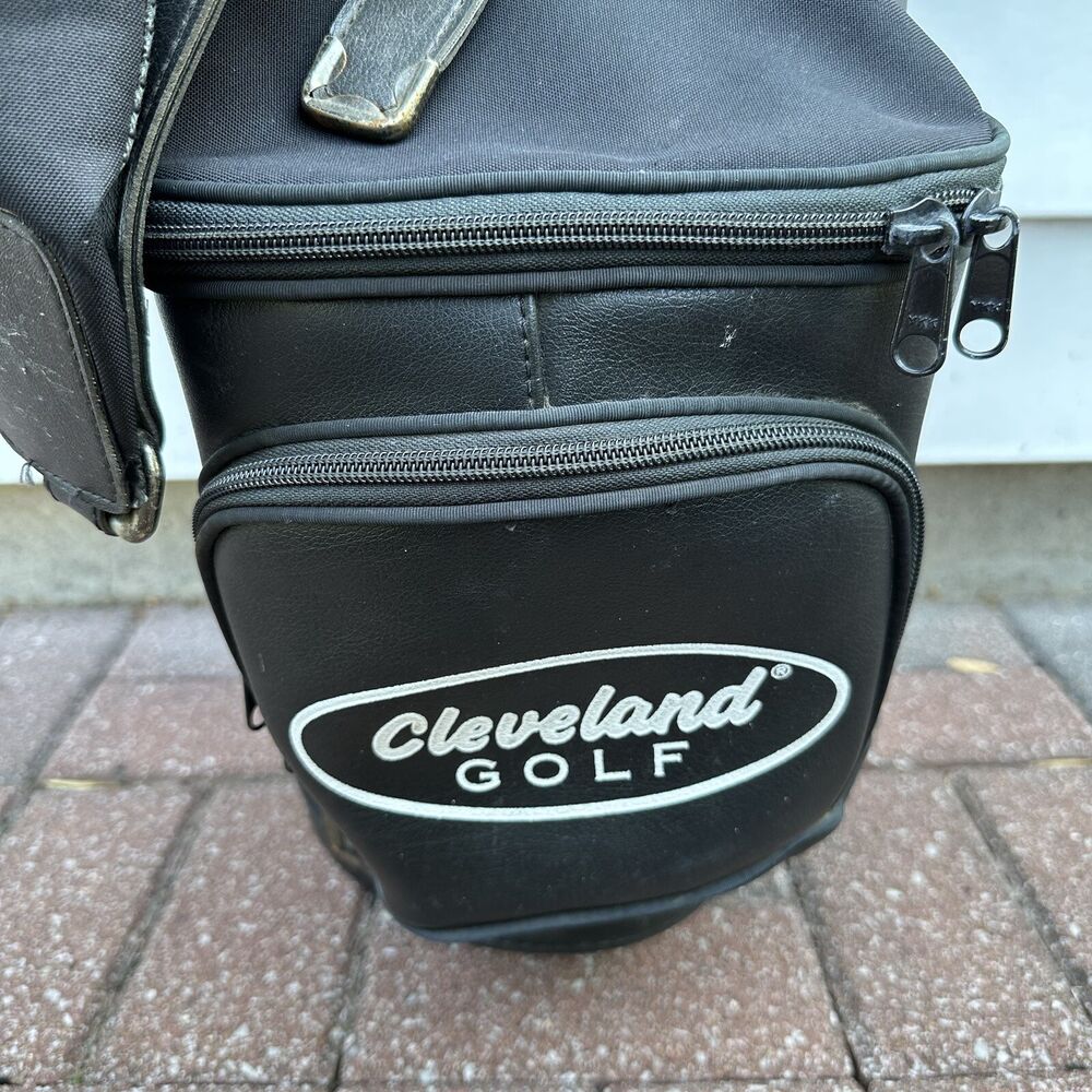 Cleveland VAS Plus Golf Cart Staff Bag Black White 6 Way Dividers ...