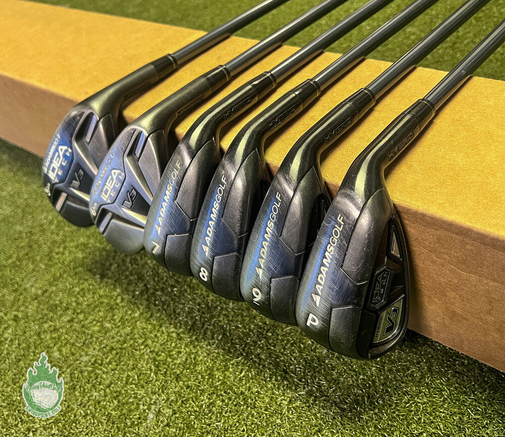 Used Adams IDEA Tech V3 Combo Irons 5H 6H 7-PW 60g Regular Graphite ...