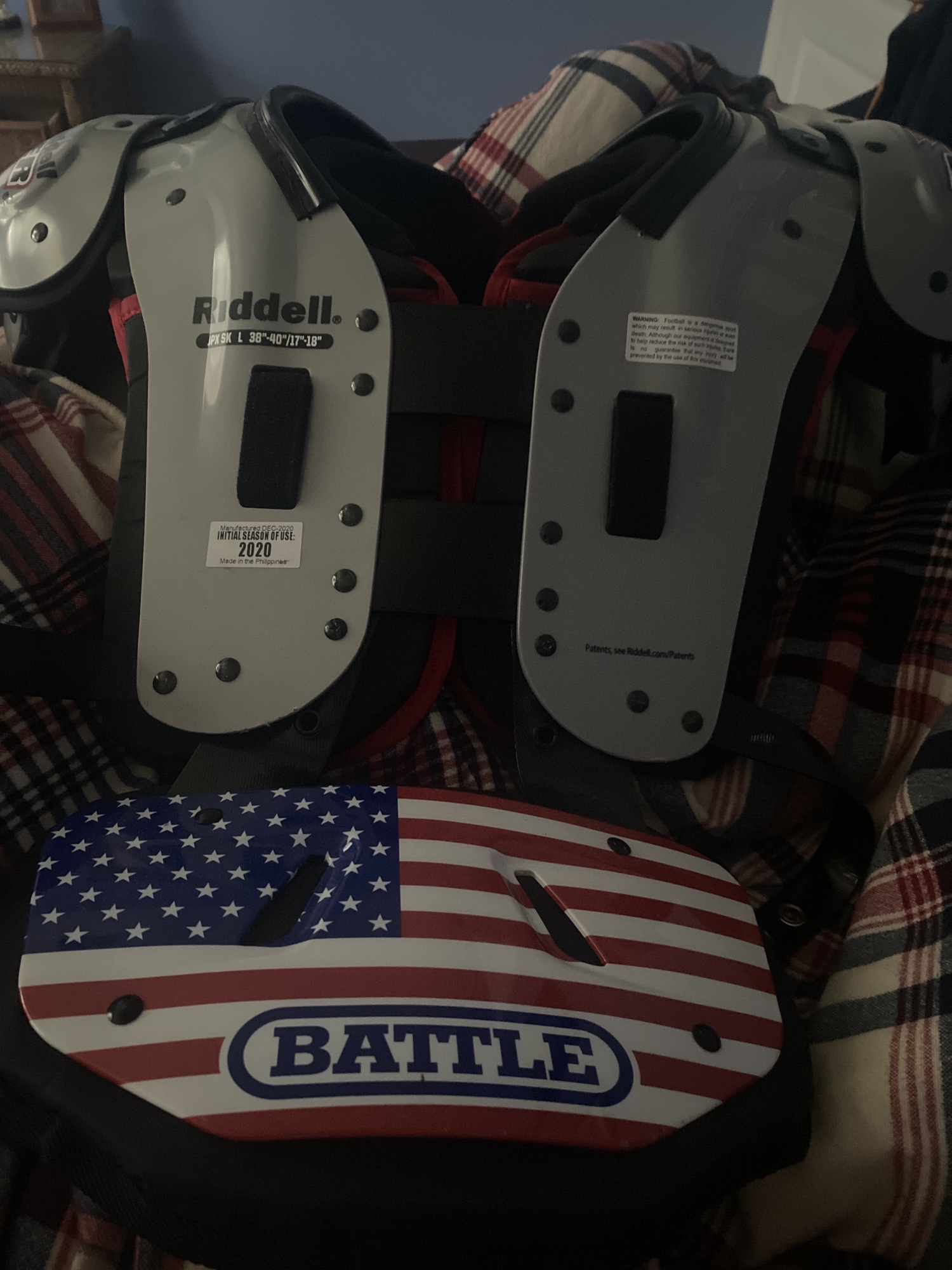 Riddell Football Pads With Back Plate | SidelineSwap