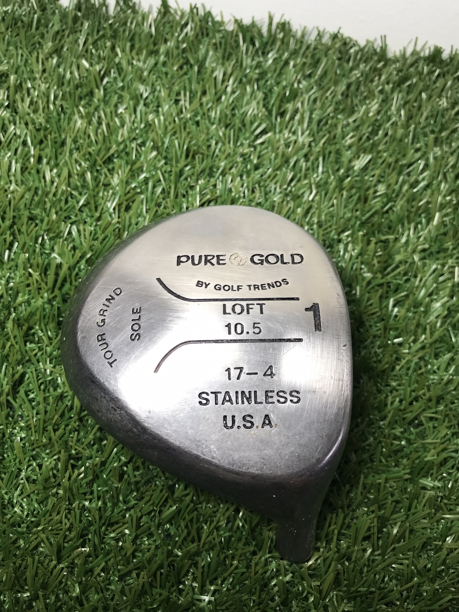 Golf Trends Pure Gold Driver Head 10.5-Degrees Stainless Steel Right ...