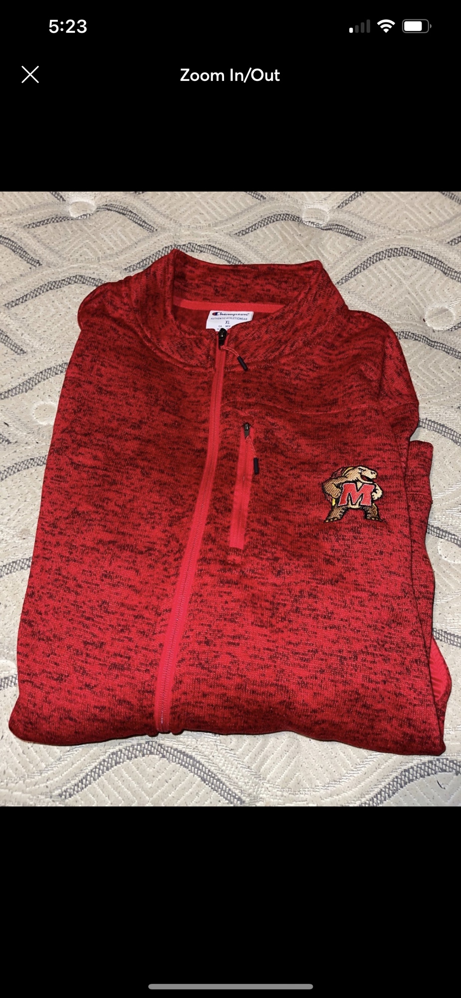 Official Champion Maryland College University Jacket Sweatshirt Long ...