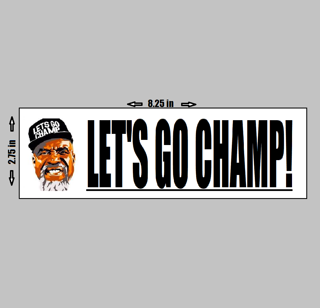 VINYL STICKER - Shannon Briggs Boxing Motivation LETS GO CHAMP funny Image Inspiration Love ...