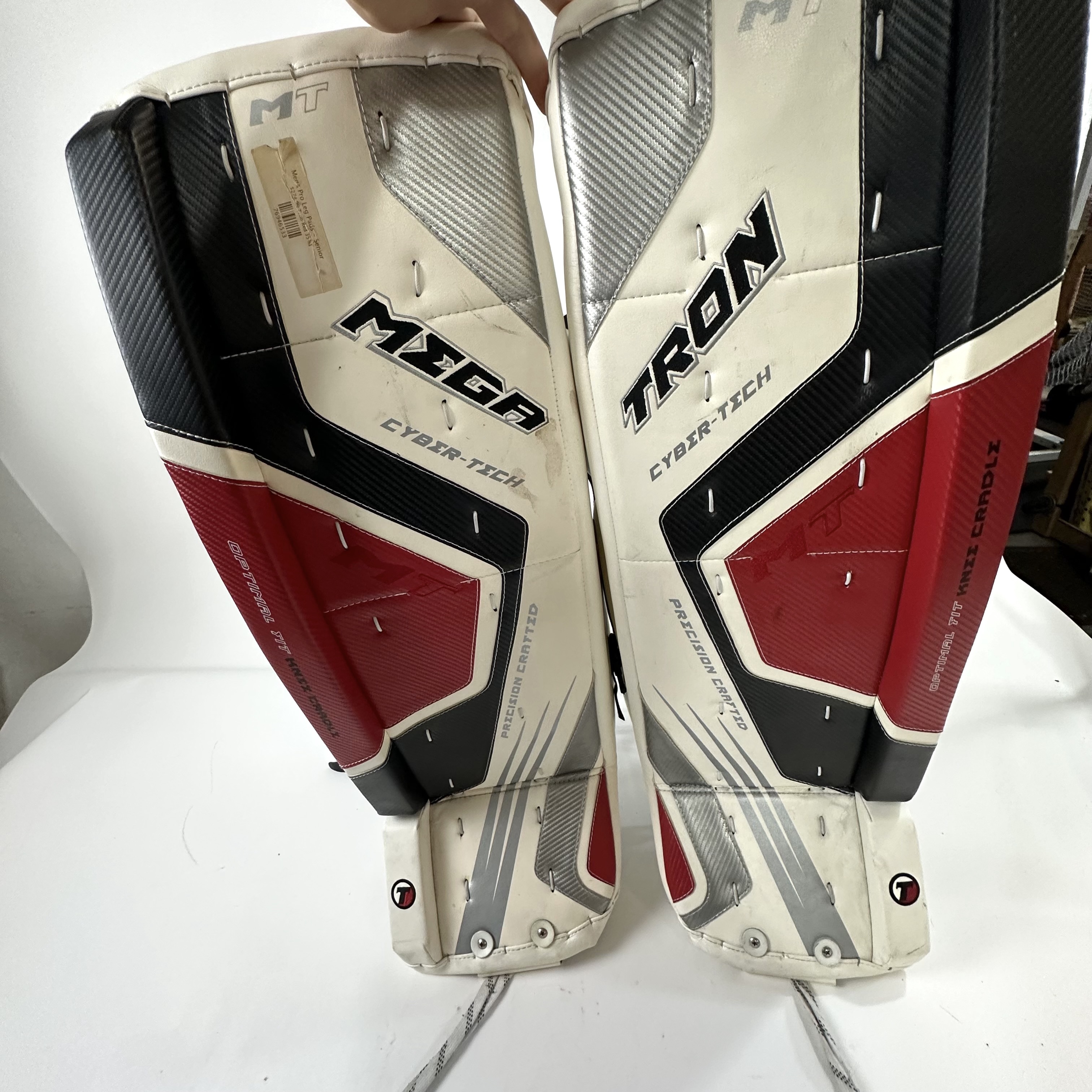 Brand New Red and White Tron Mega Pro Goalie Pads | Size 35"+1 ...