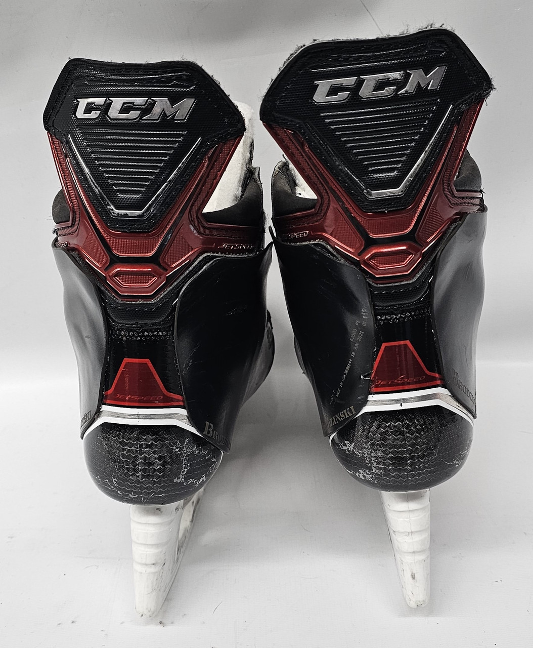 CCM JETSPEED FT2 PRO STOCK HOCKEY SKATES 8 1/2 USED HARTFORD WOLF PACK ...