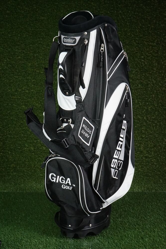 GIGAGOLF SERIES P3 7-WAY DIVIDER GOLF STAND BAG, WHITE/BLACK | SidelineSwap