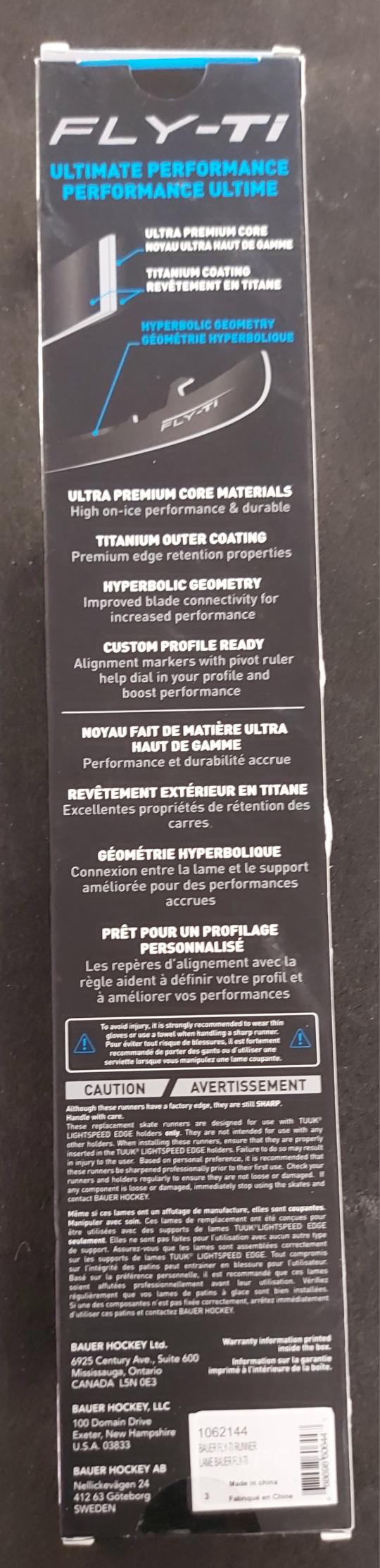 New Bauer FLY - TI Steel Runners (1062144) | SidelineSwap