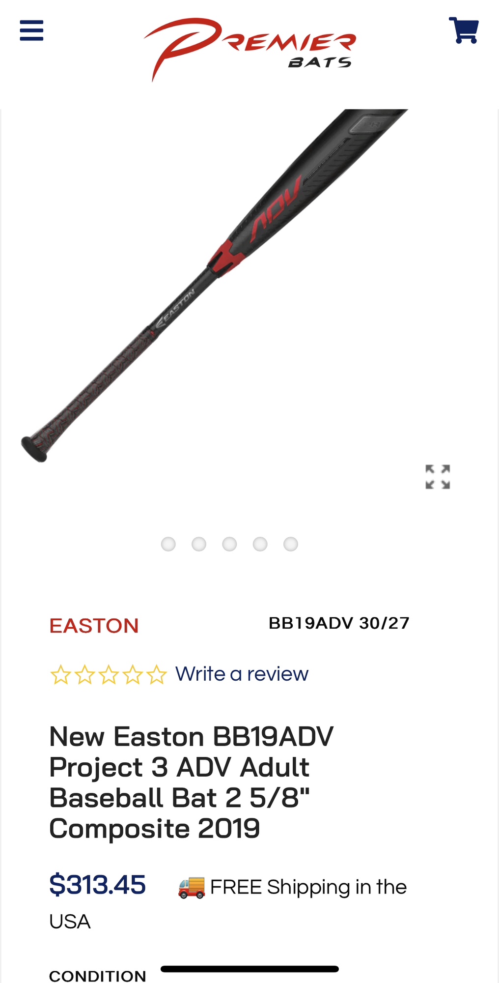 BBCOR Certified Composite (-3) 29 oz 32" Project 3 ADV Bat | SidelineSwap
