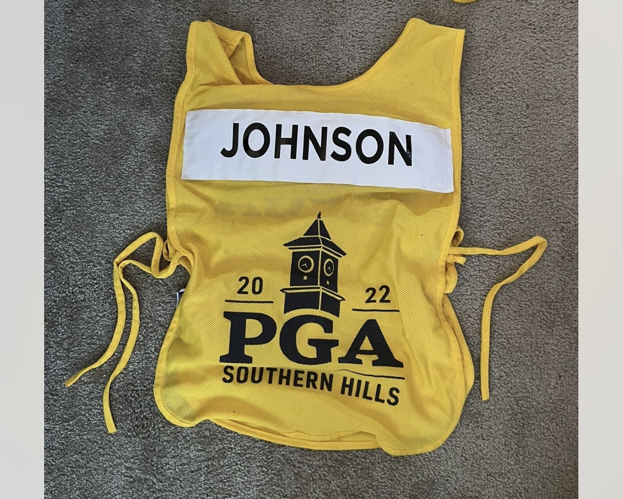 Caddy Bib Worn By Dustin Johnson’s Caddy At 22 PGA Championship ...