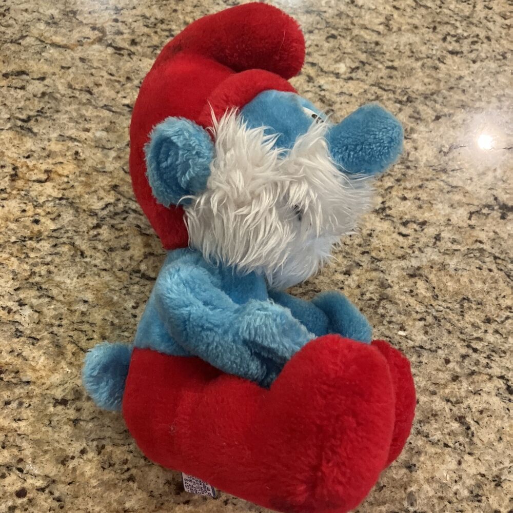 Vintage Papa Smurf Peyo 1979 Smurfs Stuffed Plush Doll | SidelineSwap