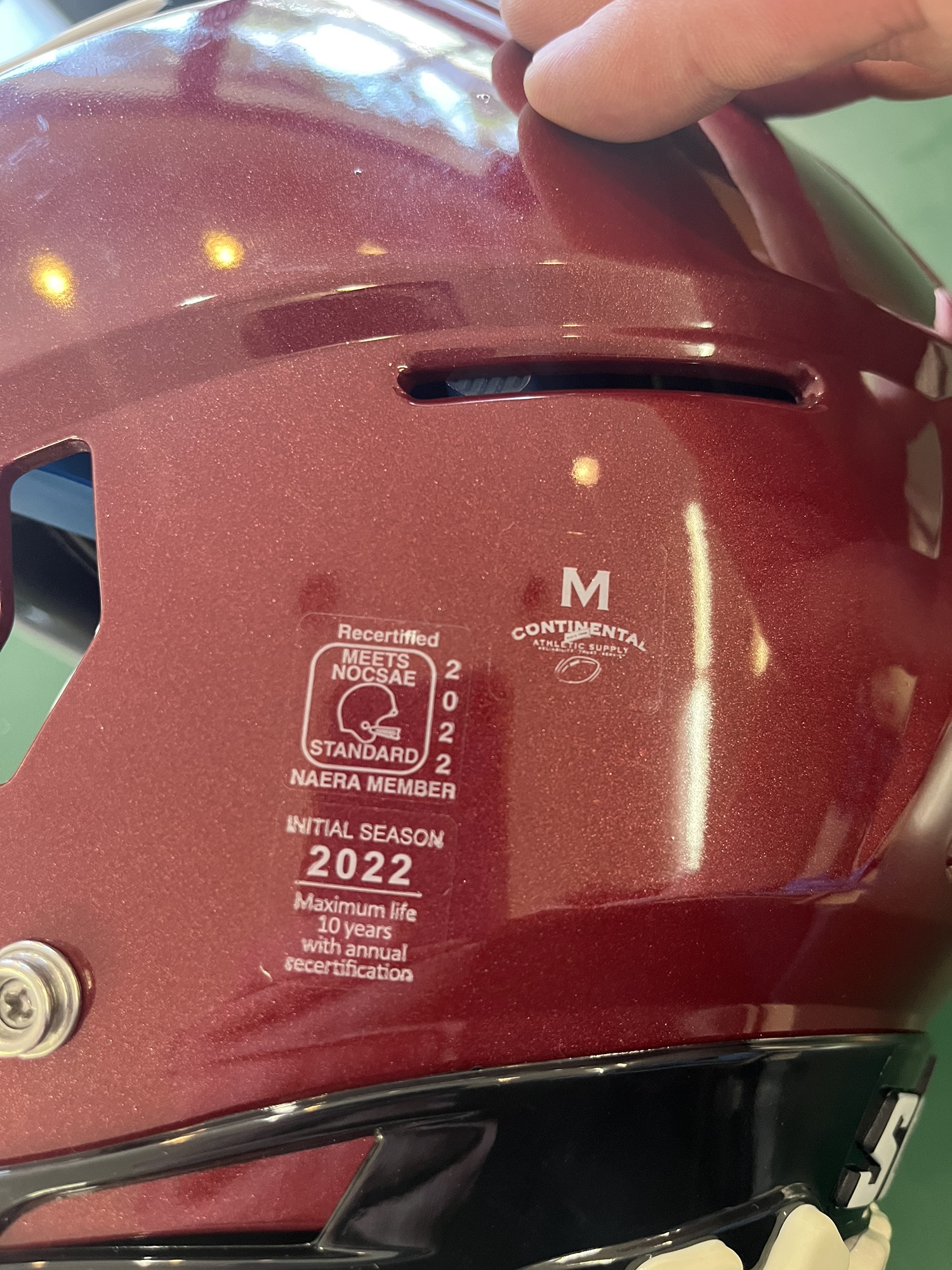 New Schutt 2022 F7 Collegiate Football Helmet Painted Metallic Maroon ...