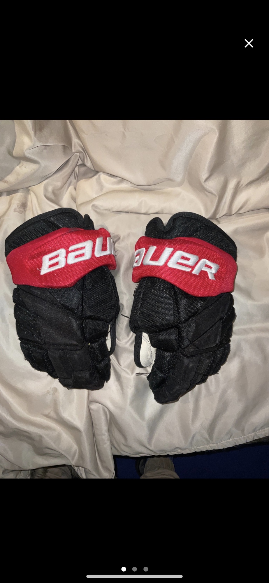 Game Used Ottawa Senators Bauer 14" Pro Stock Vapor 1X Pro Lite Gloves ...