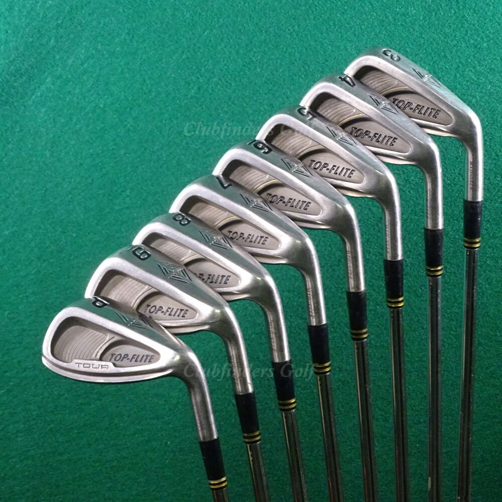 Top Flite Tour Midsize 3-PW Iron Set Factory Dynalite Gold S300 Steel ...