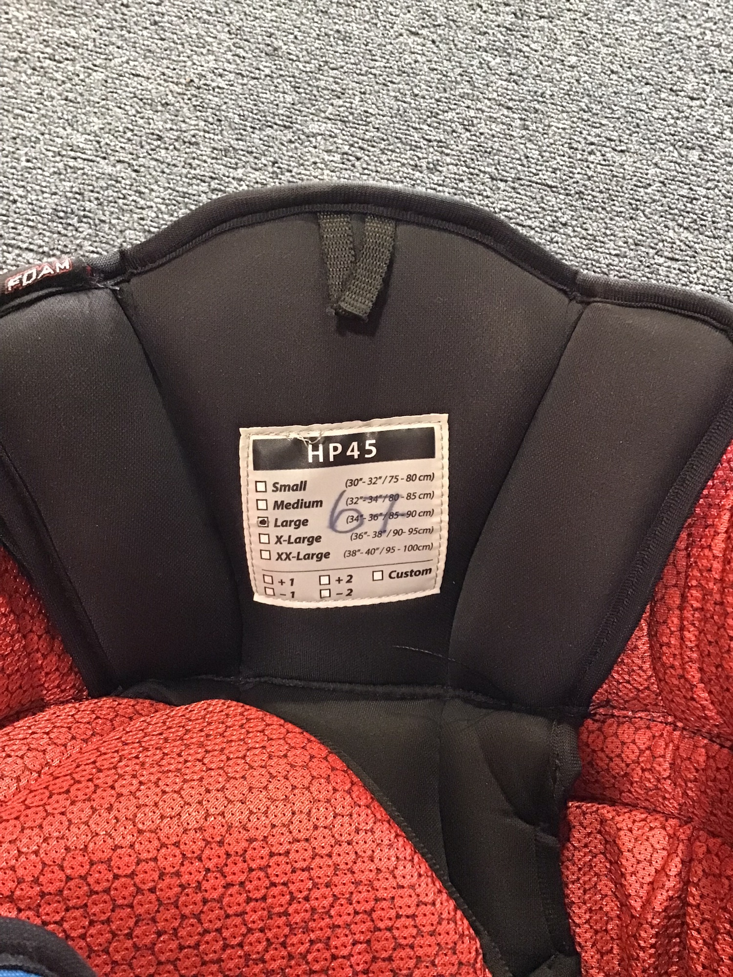 Used Colorado Avalanche Pro Stock CCM HP45 Senior Lg #67 | SidelineSwap