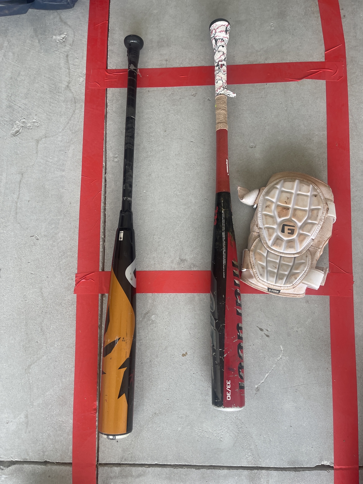 Bbcor bats and elbow guard | SidelineSwap