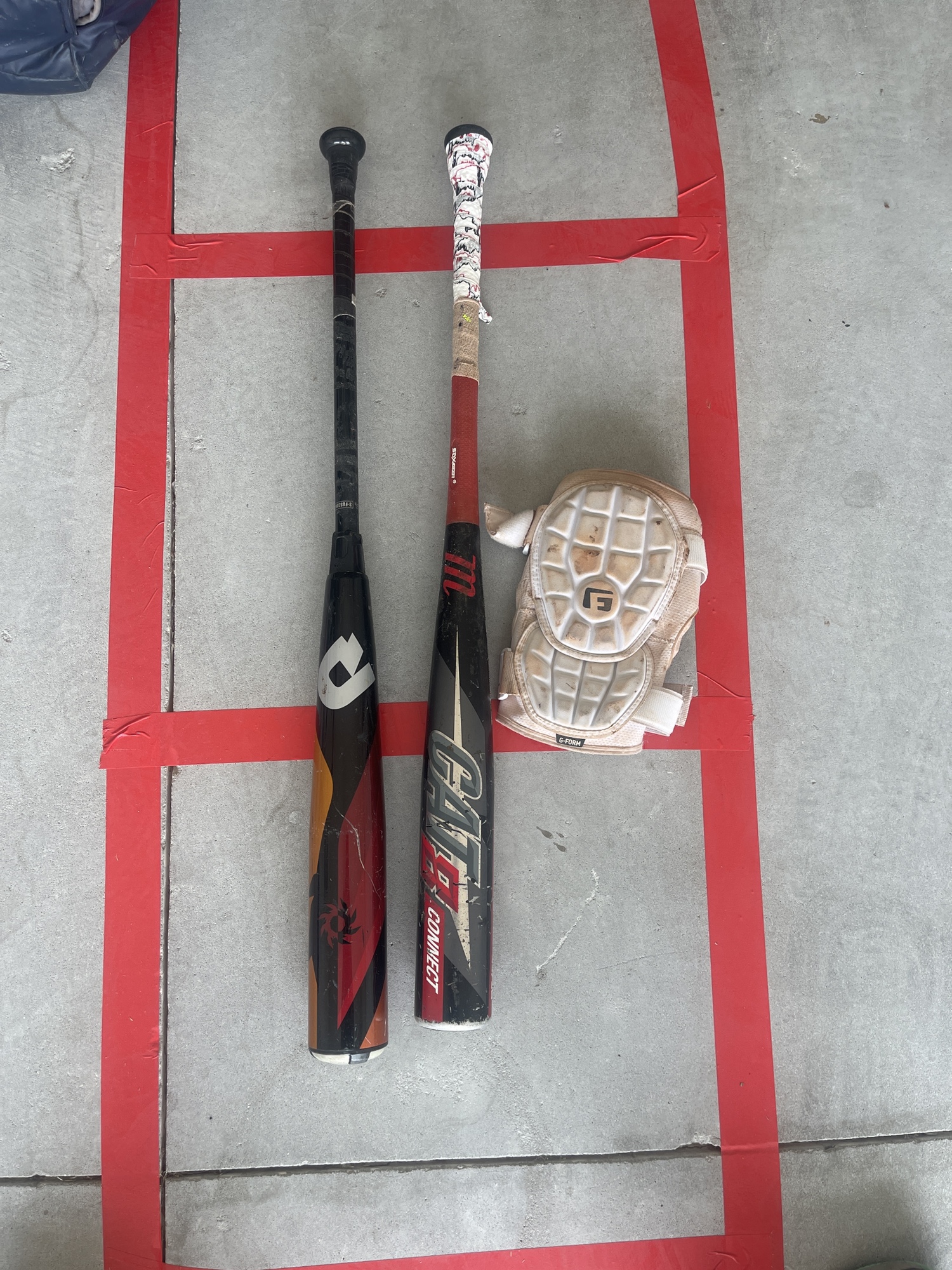 Bbcor bats and elbow guard | SidelineSwap