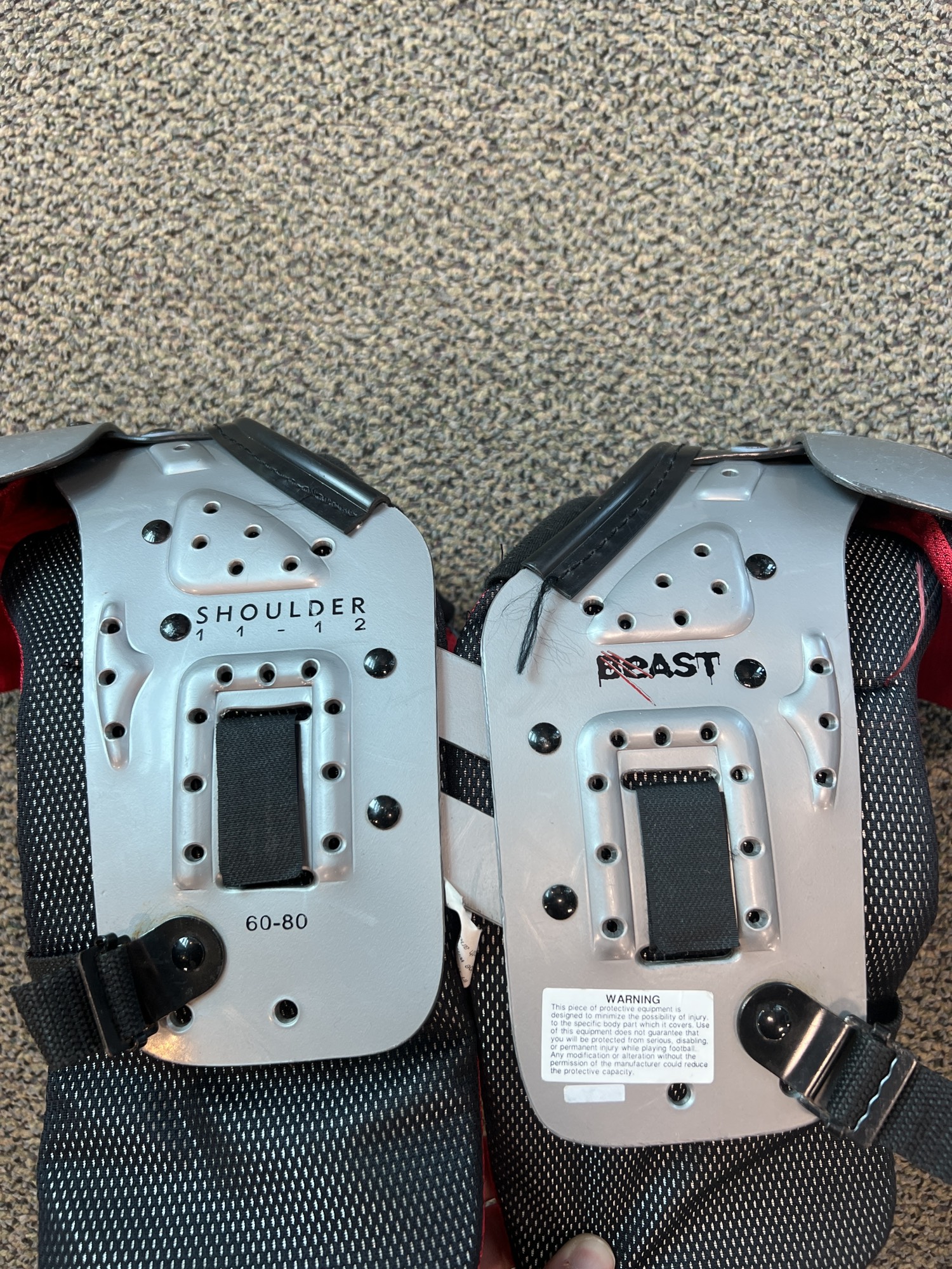 Used Small Adams Shoulder Pads | SidelineSwap