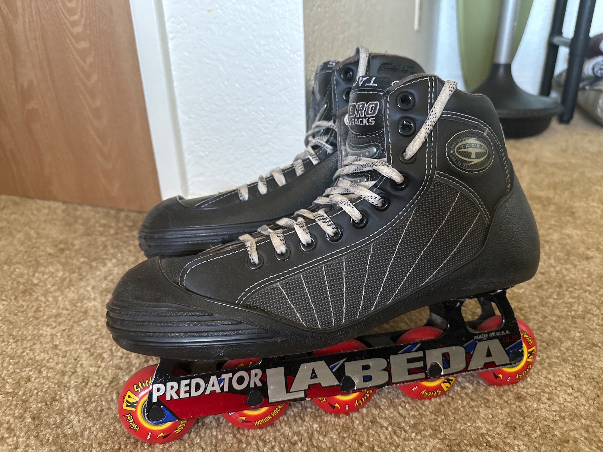 CCM Pro Tacks Inline Goalie Skates Size 10.0 D - Labeda Predator ...