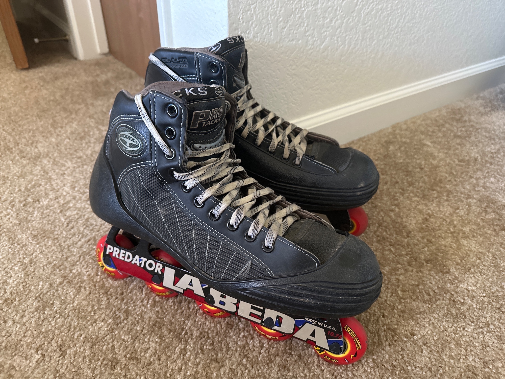 CCM Pro Tacks Inline Goalie Skates Size 10.0 D - Labeda Predator ...