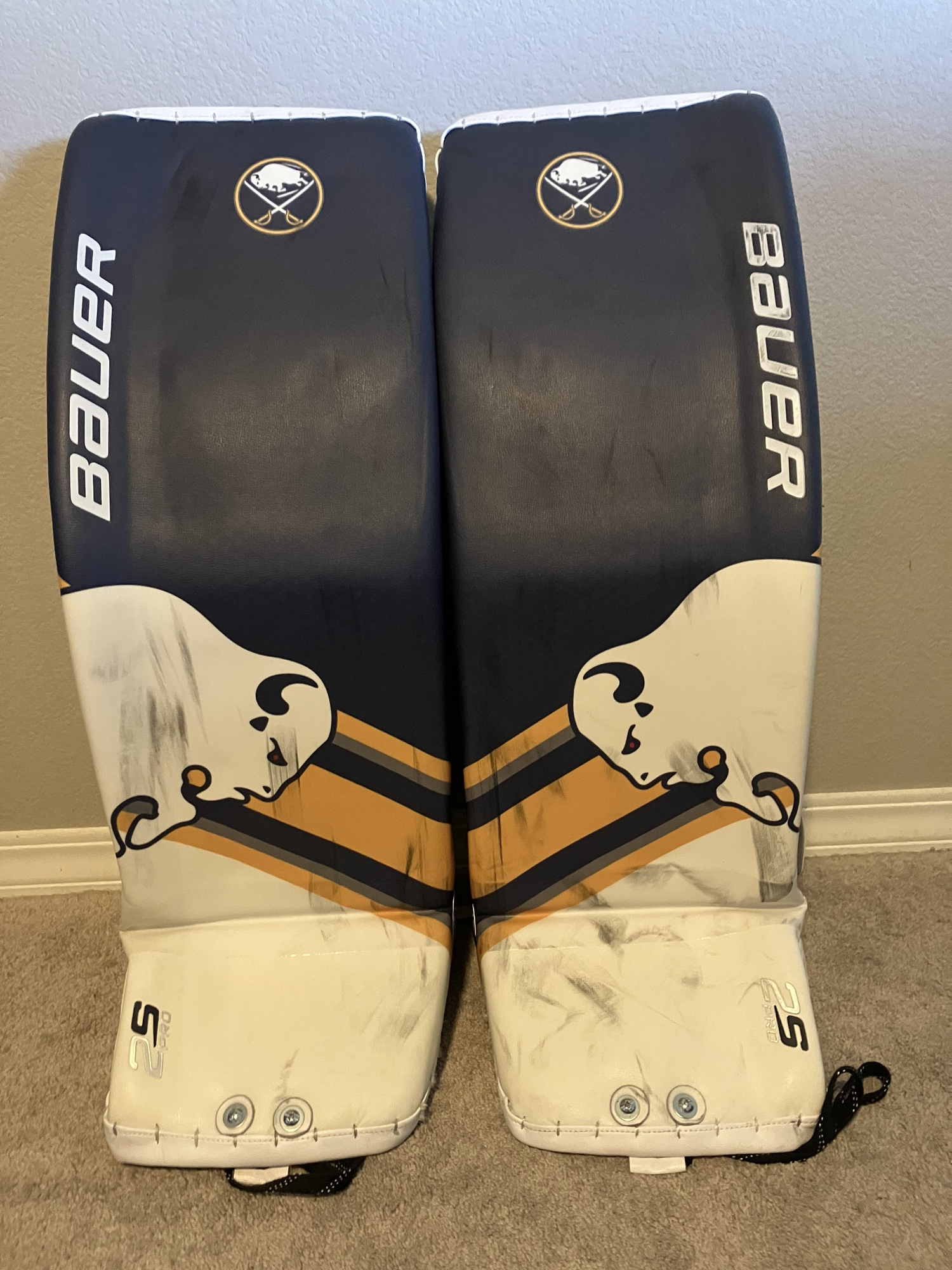 Linus Ullmark Buffalo Sabres Pro Return Bauer 2S Pro Leg Pads ...