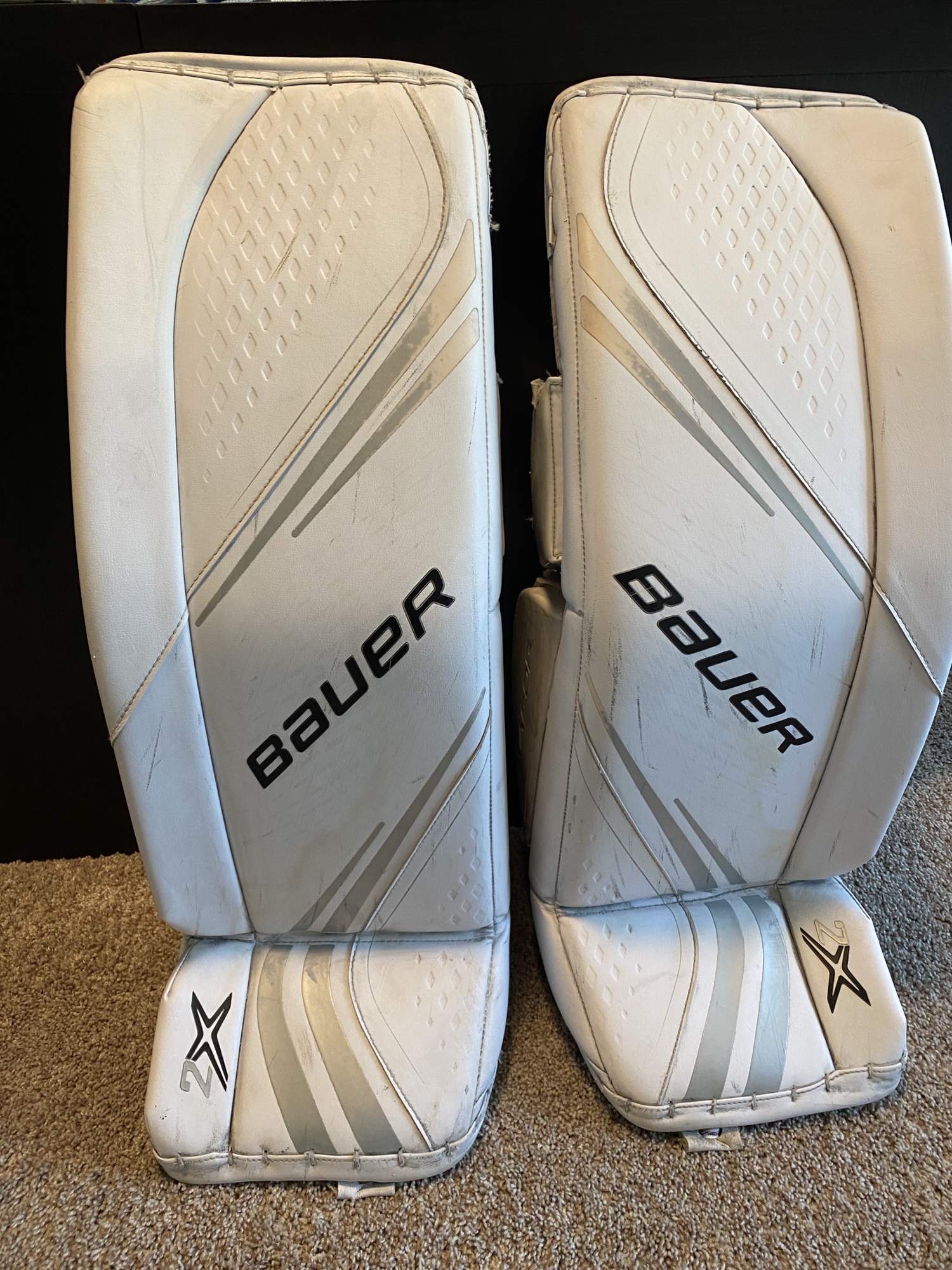 Bauer 2X ice hockey goalie pads intermediate large | SidelineSwap