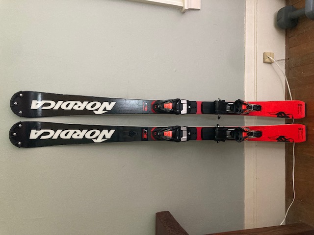 Nordica 135 cm Racing Doberman SL J Skis With Bindings Max Din 10 used | SidelineSwap